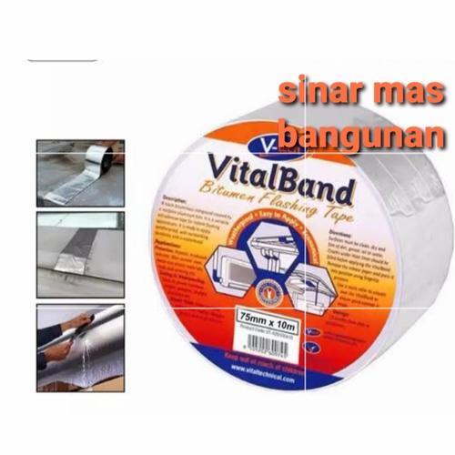 Jual Vitalband bitumen flashban,Lem talang ,lem tambal talang 5cm x 10 ...