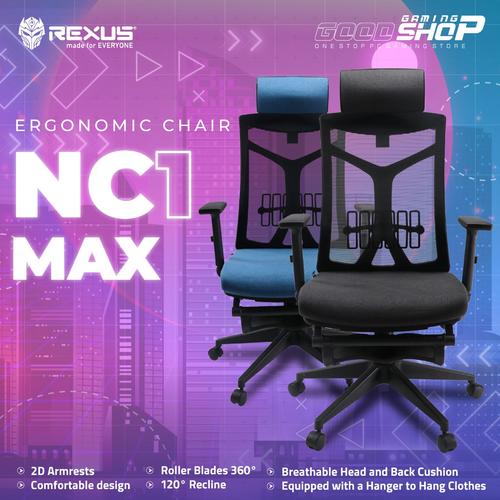 Jual Rexus NC-1 / NC1 Max Ergonomic - Office Chair - Coral Blue ...