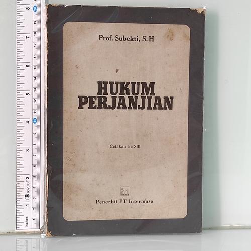 Jual HUKUM PERJANJIAN Cetakan ke XIII Prof Subekti - Kota Tangerang ...