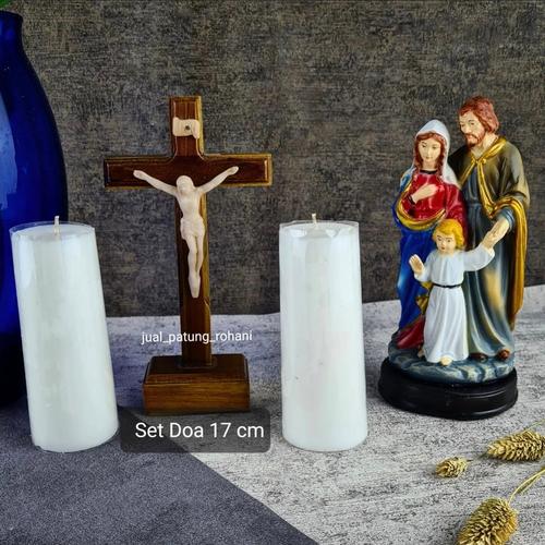 Jual Patung Set Misa Perlengkapan Doa Keluarga Kudus Berdiri 17 cm ...
