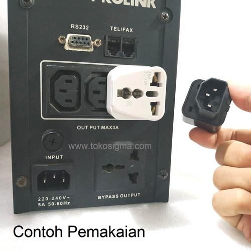 Jual Konverter Converter IEC320 C14 to CEE 7/7 CPU UPS APC Colokan ...