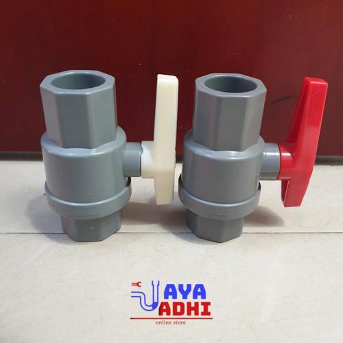 Jual Ballvalve Stopkran PVC Taiwan KDJ Soket Jis Polos - 1/2" - Kota ...