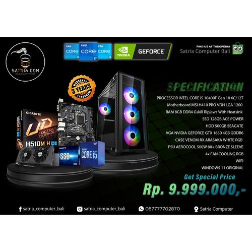 Jual KOMPUTER / PC RAKITAN GAMING INTEL CORE i5 10400F / GTX 1650 4GB - Kota Denpasar - Satria ...