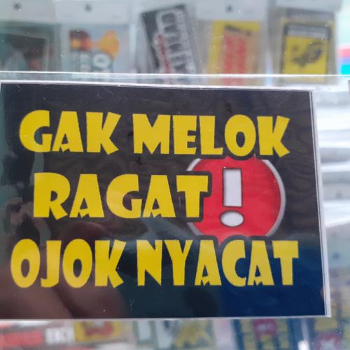 Jual Grosir stiker @Rp1150; (Sticker Gak Melok Ragat) Stiker iwak galak ...