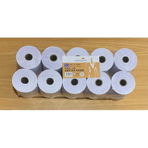 Jual Kertas Struk Telstruk Paperline 1 Ply 75x65x18mm [1 Pak isi 10Roll ...