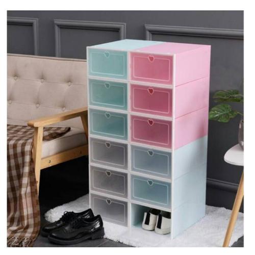 Jual Rak Kotak Transparant Tempat Sendal Wadah Box Simpan Sepatu ...