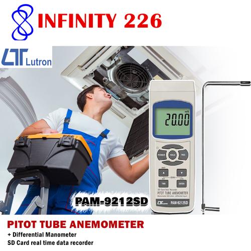 Jual Pitot Tube Anemometer + Differential Manometer Lutron PAM-9212SD ...