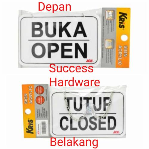 Jual KRIS STIKER ANODIZED AKRILIK OPEN CLOSE BUKA TUTUP SIGN LABEL ...