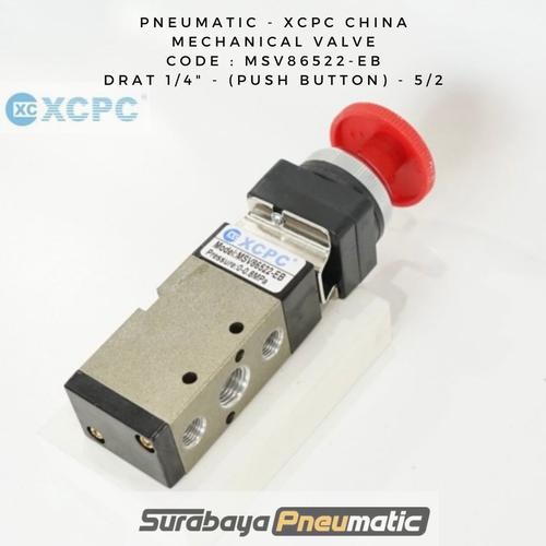 Jual Mechanical Valve - Push Button - MSV86522-EB (Drat1/4") - 5 Lubang 5/2 - Kota Surabaya ...