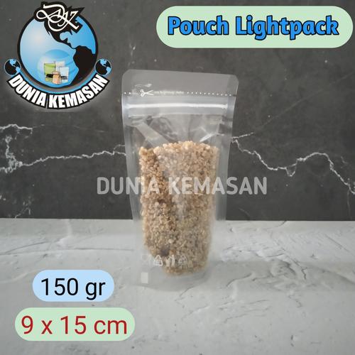 Jual Standing Pouch TRANSPARAN 150gr 9x15 Kemasan kopi snack KPACK ...