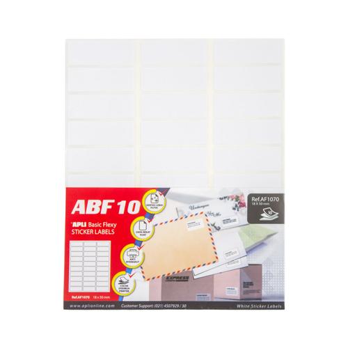Jual APLI Basic Flexy Sticker Labels 10 Sheets - 18 x 50 mm - Kota ...