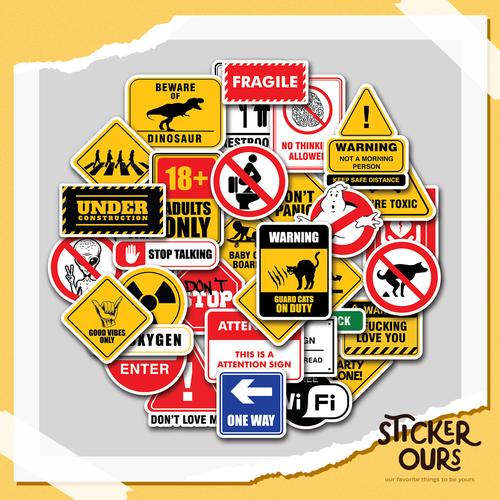 Jual STICKER PACK FUNNY ROAD SIGN | STIKER TUMBLER LAPTOP KOPER HELM ...