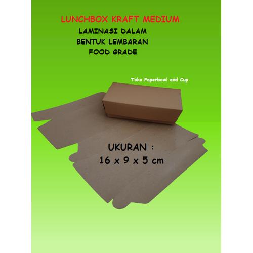 Promo Paper Lunch Box Kraft MEDIUM lembaran isi 50 pcs - Jakarta Utara ...