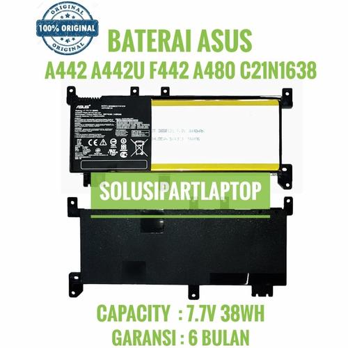 Jual Baterai ASUS A442 A442U A442UR X442 F442U A480U C21N1638 ORI ...