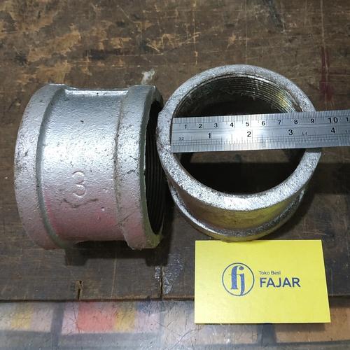 Jual Socket Galvanis 3 inch Sock soket sambungan pipa besi drat dalam ...