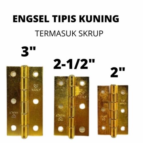 Jual Engsel tipis kuning 2 2,5 2 1/2 3 inch harga per pasang - 2 ...