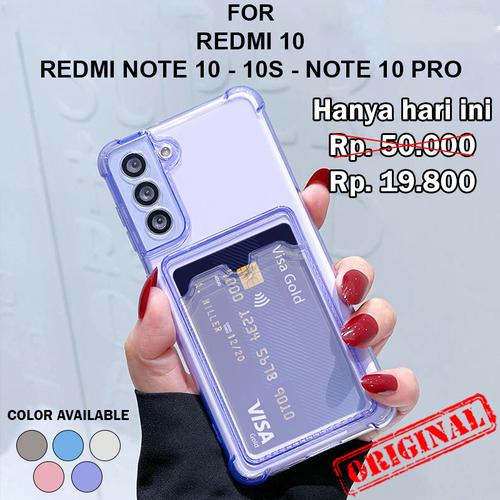 Promo CARD SLOT case Xiaomi Redmi 10 - Note 10 10s - 10 Pro softcase ...