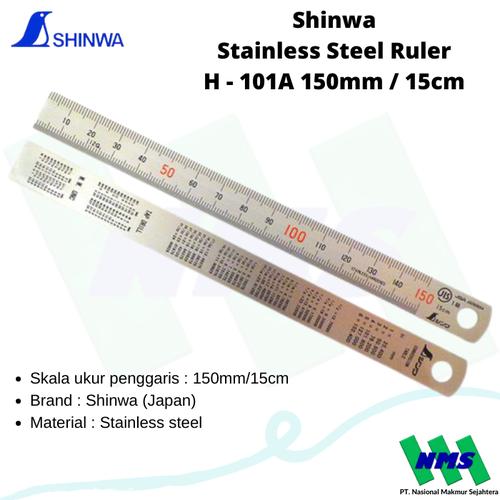 Jual Penggaris SHINWA Stainless Steel 150mm 15cm JAPAN - Jakarta Barat - nmstools | Tokopedia