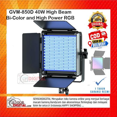 Jual GVM 850D RGB LED Video Light 850 Lampu Studio Shooting Bi Colour ...