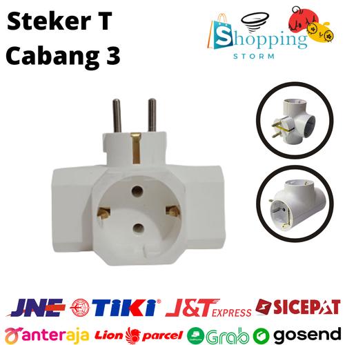 Jual STEKER T COLOKAN LISTRIK CABANG 3 / SAMBUNGAN COLOKAN MULTIFUNGSI ...