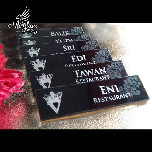 Jual Name Tag Acrylic / Nama Dada Plastik - Custom - Kota Denpasar ...