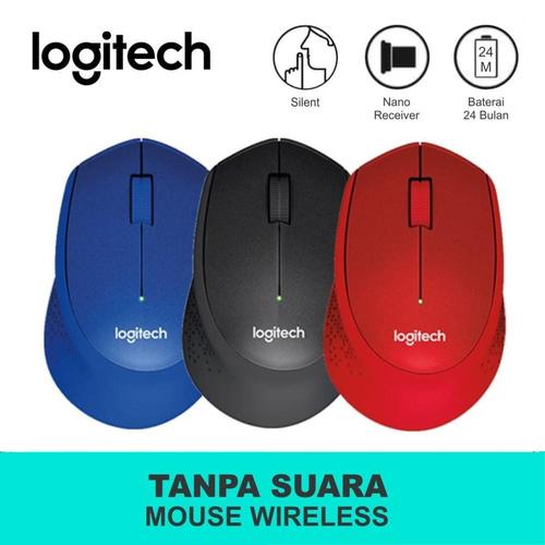 Jual Mouse Wireless LOGITECH M331 Silent Plus - Merah - Kota Makassar ...
