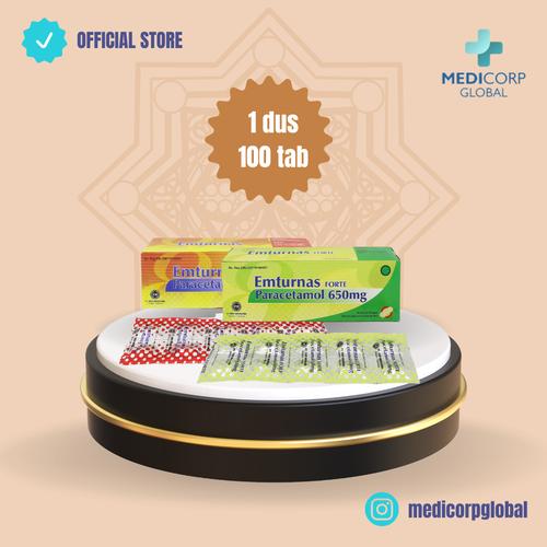 Promo Emturnas paracetamol forte 500 & 650 mg obat nyeri demam sakit ...