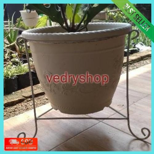 Jual Standing Pot Besi , Rak Pot Besi Diameter 50 Cm, Standing Pot 3 ...