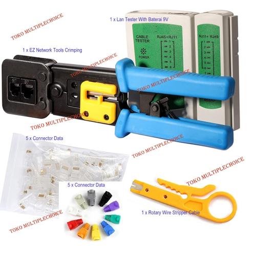 Jual EZ Network Crimping Tools Data With Lan Tester and Connector Data ...