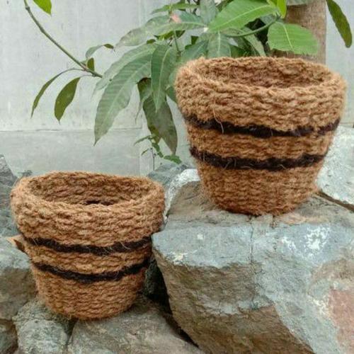 Jual Pot cover bunga anyaman duduk sabut kelapa d 20 x20 garis 2 - Kab ...