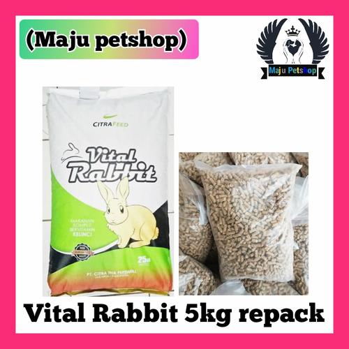 Jual Vital rabbit 5kg Repack - Makanan pakan pelet Kelinci mirip ...