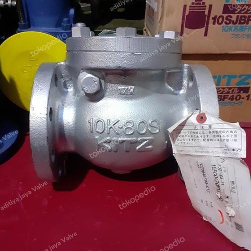 Jual swing check valve kitz 3" cast iron jis 10k fig 10FCO original 100% - Kab. Tangerang ...