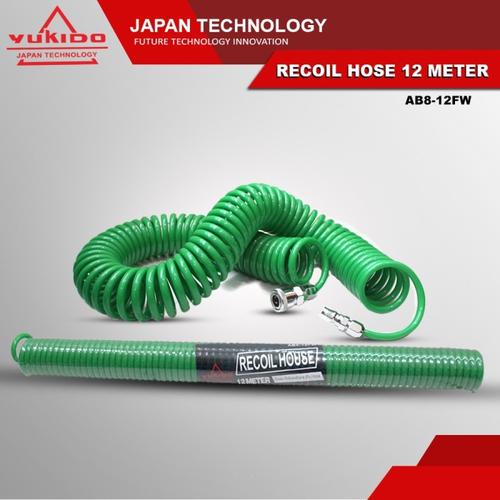 Jual slang Recoil hose 12m Slang kompresor Spiral 12m lengkap coupler ...