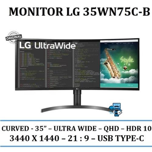 Jual Monitor LG 35" 35WN75C-B / 35WN75 UltraWide Curved Monitor ...