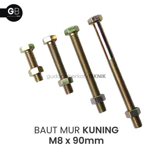 Jual Baut Mur Kuning M8 x 90 / BMK 8x90mm / Baut M8 Kuning Kunci 12 - Kota Bekasi - GB Teknik ...