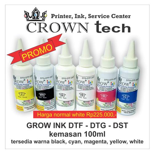 Jual Tinta SABLON DTG DTF DST GROW INK cmyk white | Transfer film ...