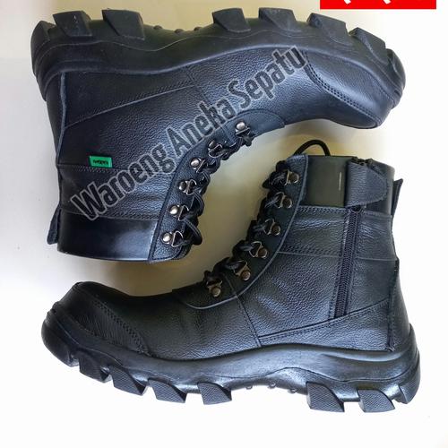 Promo Sepatu Boots Safety KK Resleting Kulit kerja Proyek Lapangan ...
