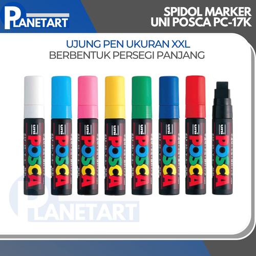 Jual Spidol Marker Uni Posca Paint PC-17K Tip 15mm Ujung Pen Persegi ...