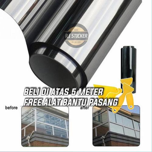Jual stiker kaca film riben/rayben hitam sticker jendela rumah/mobil ...