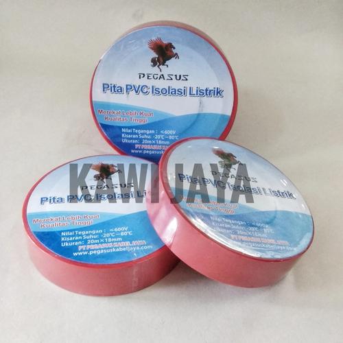 Jual Isolasi Listrik Warna merah | Isolasi PEGASUS pita PVC Isolasi ...