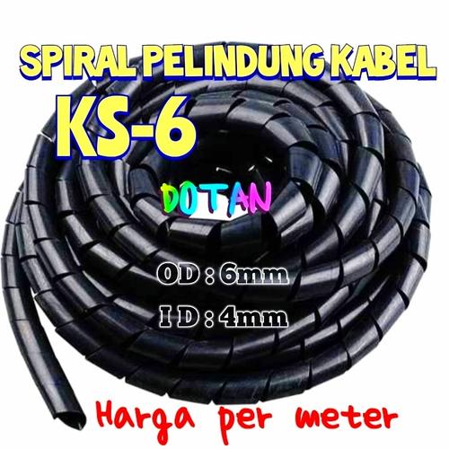 Jual [KS-6] SPIRAL PEMBUNGKUS PELINDUNG KABEL LISTRIK/SELANG WRAPPING ...