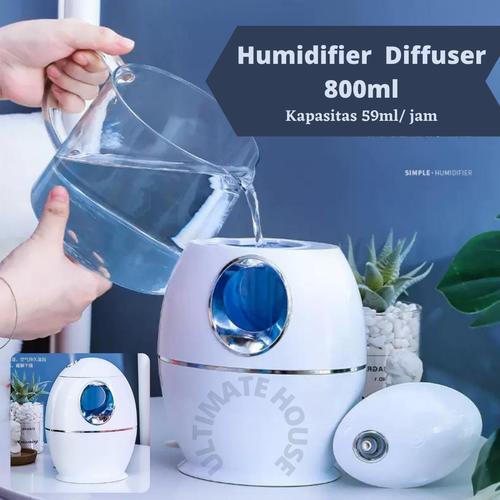Promo Humidifier Oval Diffuser Pelembab Udara Penjernih Udara 7 Warna ...