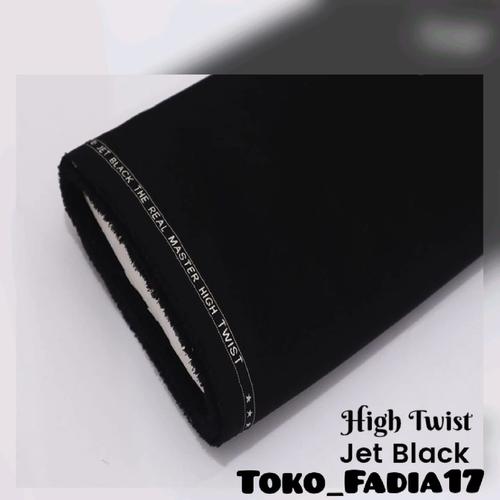 Jual Bahan kain hitam polos super premium jetblack untuk setelan jas ...