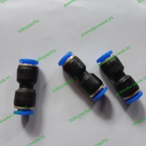 Jual Fitting nepel angin pneumatic pu 6mm selang keselang 6mm - Kota ...