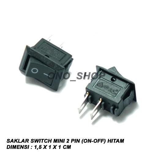 Jual Saklar Switch On-Off 2 Pin Hitam Mini Kecil/Saklar Switch On-Off 2 ...