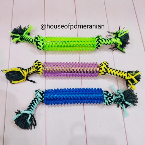 Jual mainan anjing rubber rope dog toys gigitan balok tambang - Jakarta ...