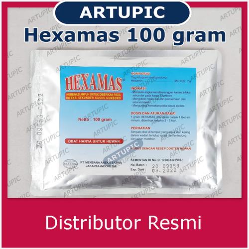 Jual Hexamas 100 gram Obat Gumboro Infeksi Pencernaan Saluran Kemih ...