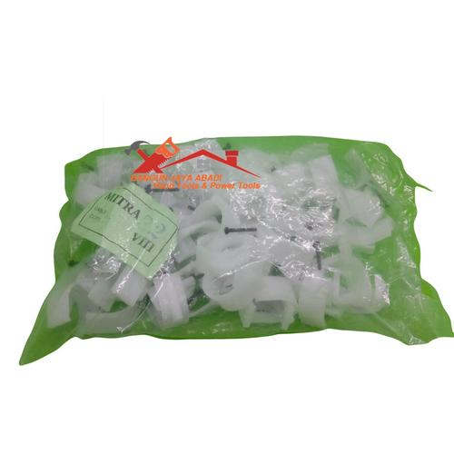 Jual Klem Pipa Pvc + Paku / Clamp Conduit Listrik Omega Putih 1" Inch ...