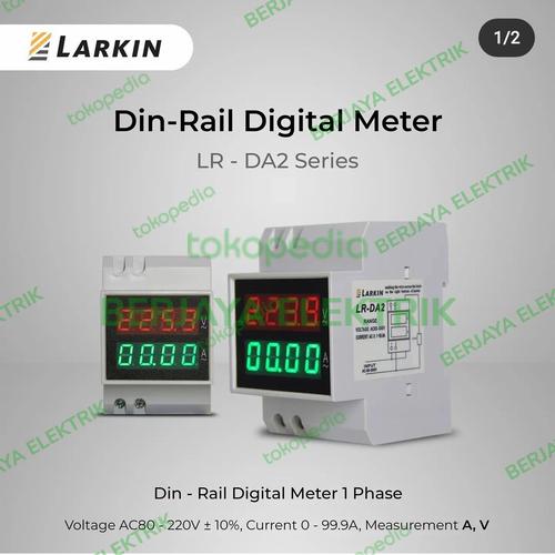 Jual Larkin LR-DA2 Digital Meter Volt + Ampere Meter Din Rail 1Phase ...