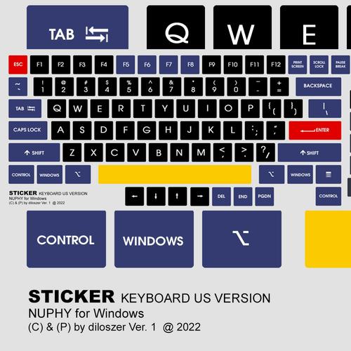 Jual stiker keyboard laptop nuphy version - windows - Kab. Malang ...
